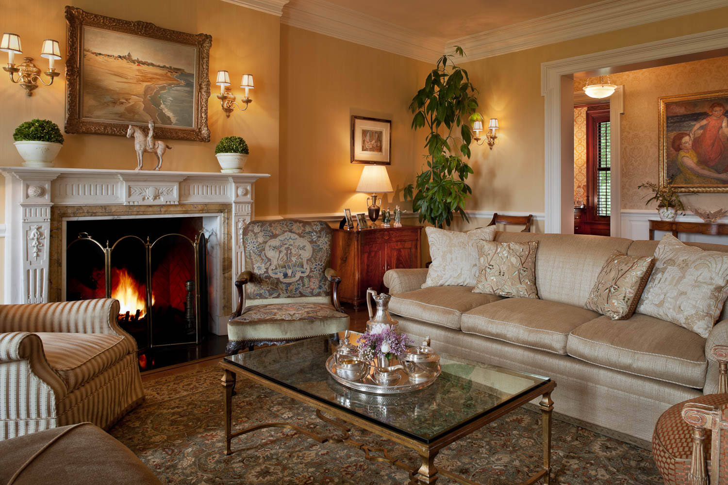 Back Country Colonial - Linda Ruderman Interiors Boca Raton, Florida